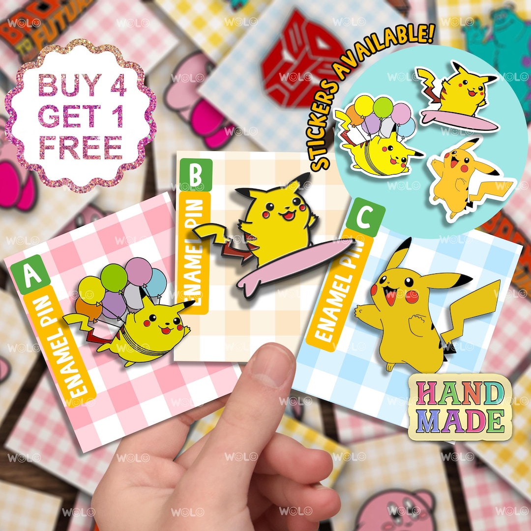 Pika Meme Enamel Pins Gift Set Anime Friend Gift Backpack Pins Funny ...