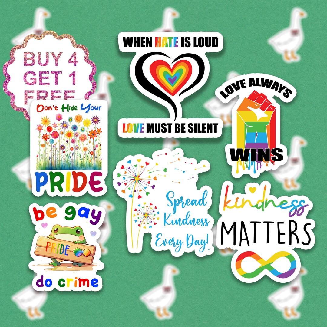 Lgbt Flag Sticker Gay Lgbtq Sticker Pride Stickers Lgbt Lgbtq Couples ...