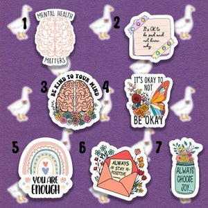 Semicolon Awareness Sticker Health Stickers Mental Health Affirmation ...