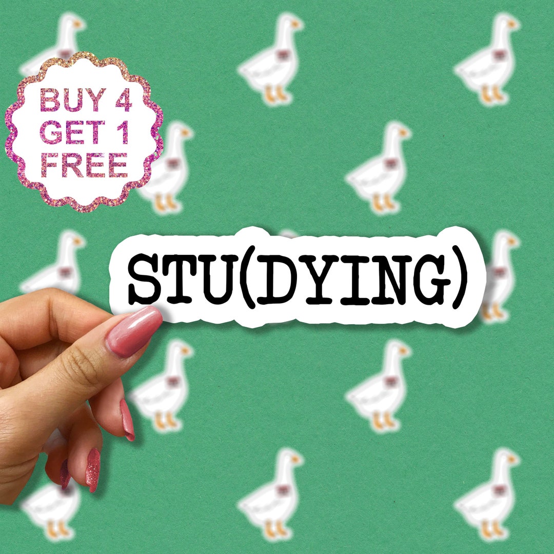 Studying Sticker, Funny Stickers, Laptop Decals, Tumbler Stickers ...