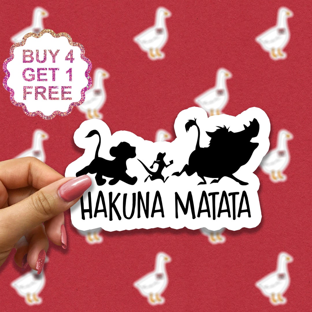 Hakuna Watata, Quote Stickers, Happy Life Sticker, Positive Vibe Gift ...
