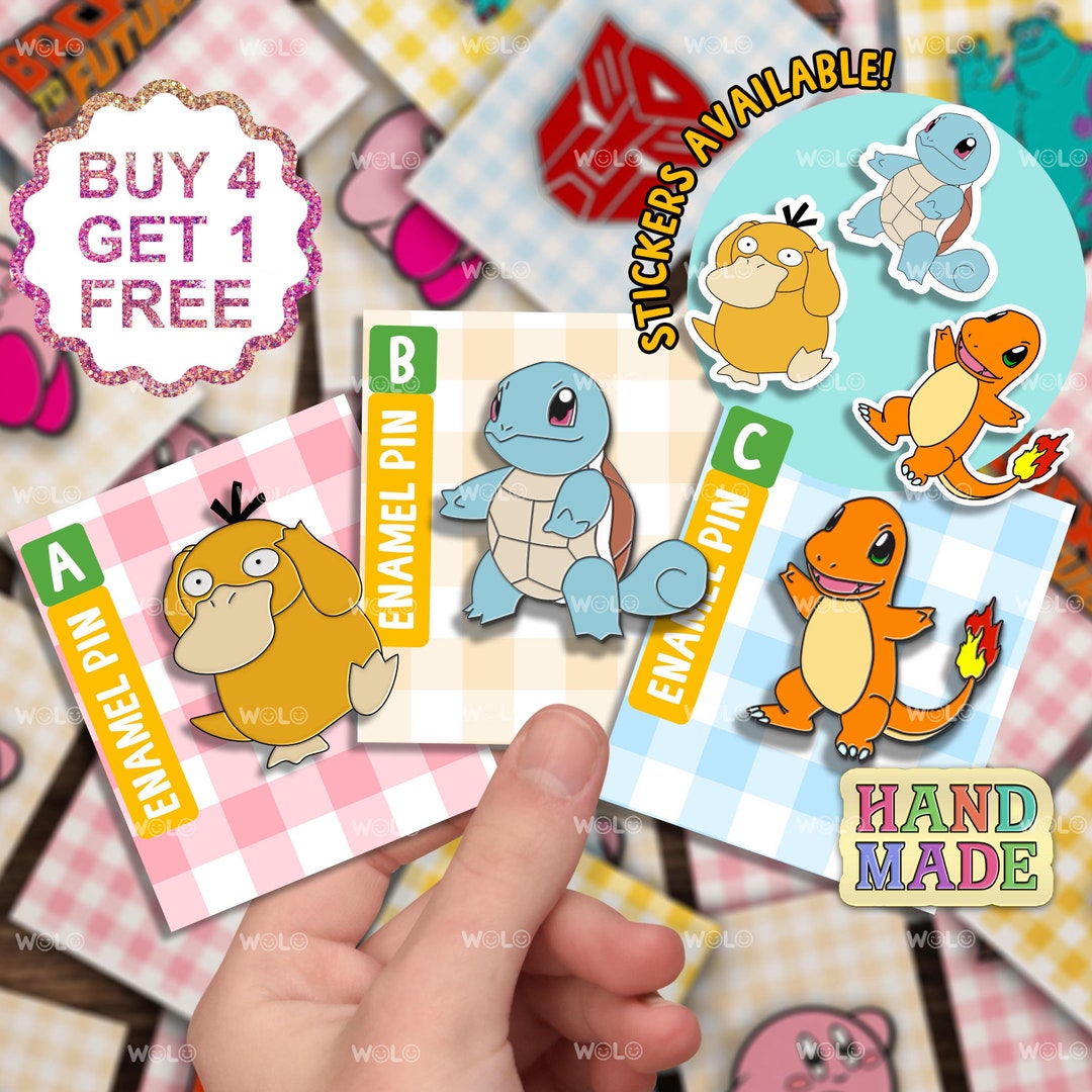 Psyduck Animal Enamel Pins Gift Set Anime Animal Gift Funny Anime Pins ...