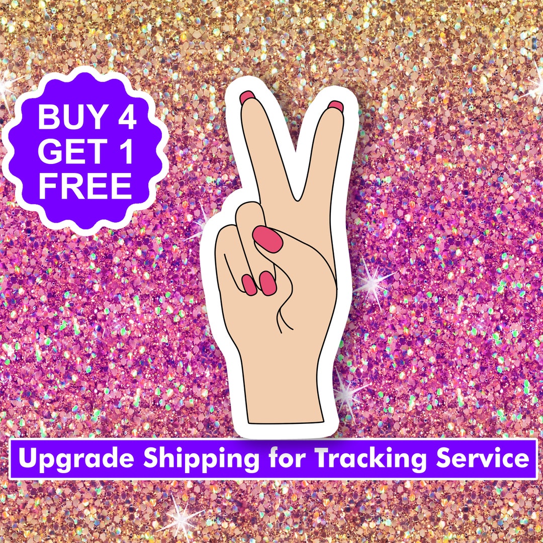 Hand Peace Sign Aesthetic Stickers Peace Laptop Stickers Love - Etsy