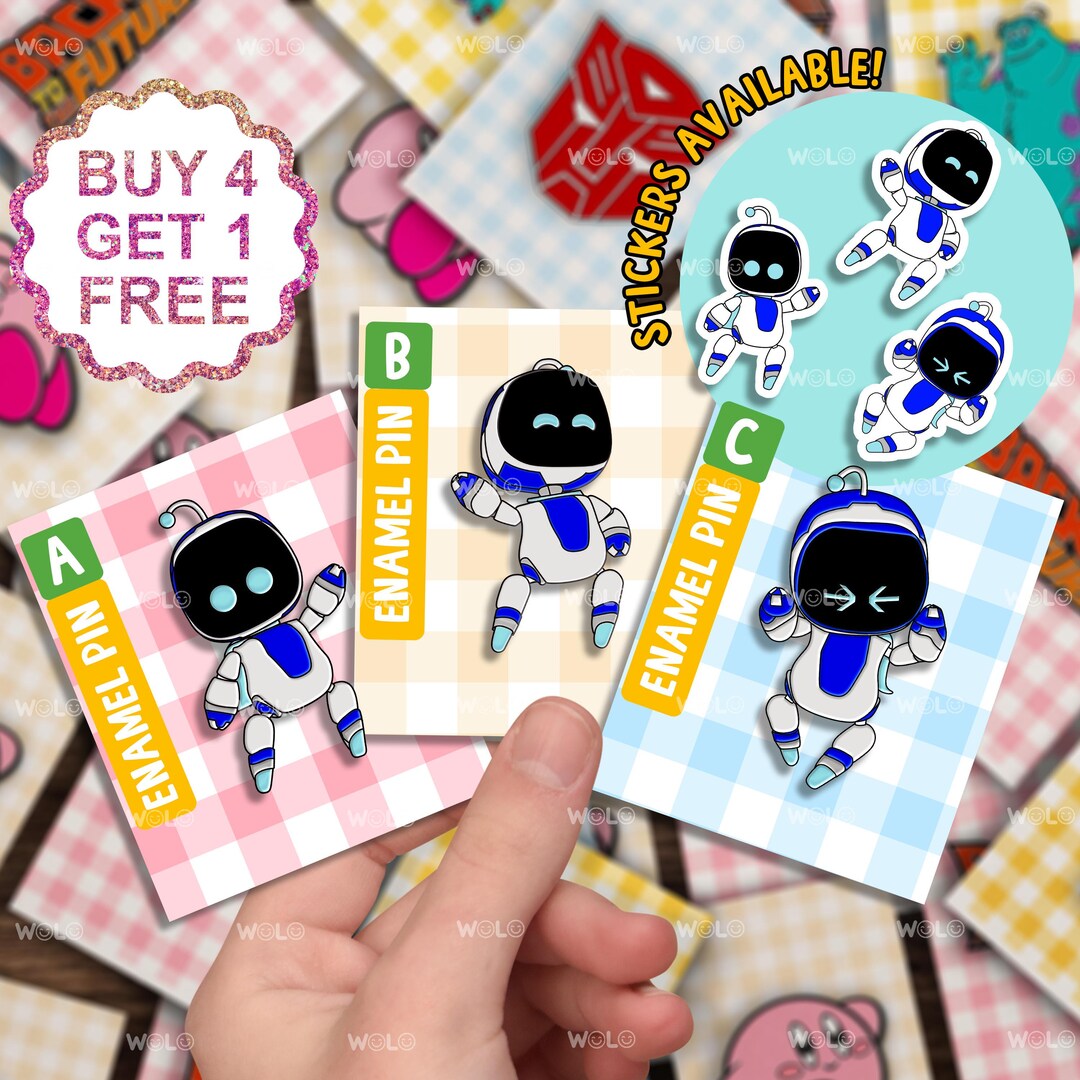 Astro Bot Game Enamel Pins Gift Set Boys Gaming Gift Aesthetic Cute ...