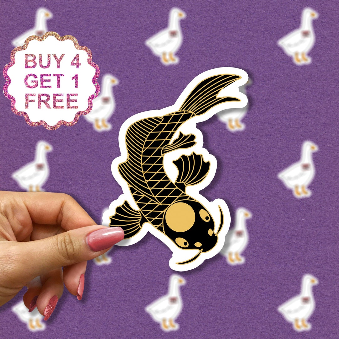 Yin Yang Koi Fish Vinyl Stickers Pet Animal Sticker Fish Lovers Gifts ...
