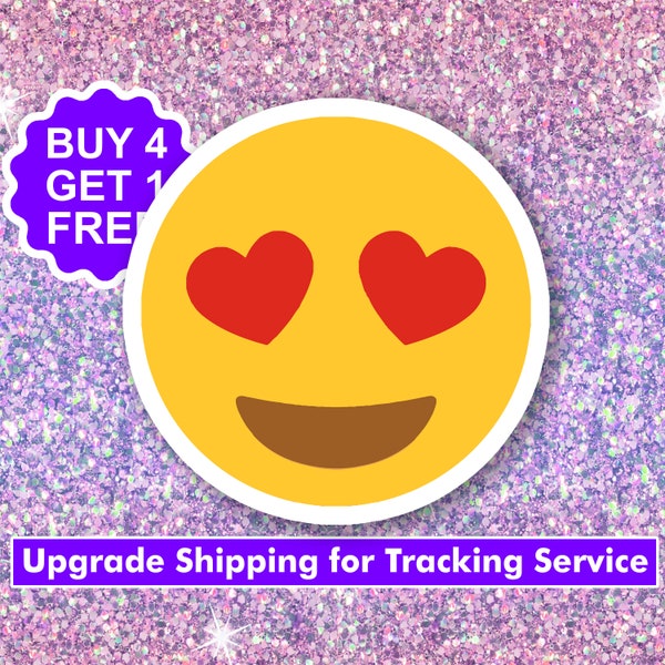 Heart Eyes Emoji Stickers - Etsy