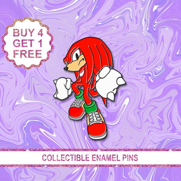 Knuckles the Echidna Pin - Etsy