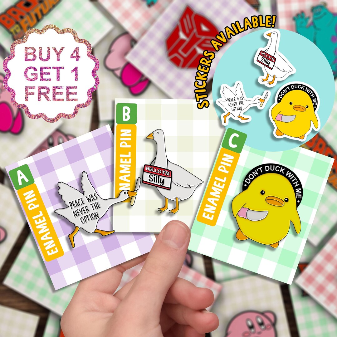 Untitled Goose Game Enamel Pins Gift Set Silly Goose Gifts Funny Animal ...