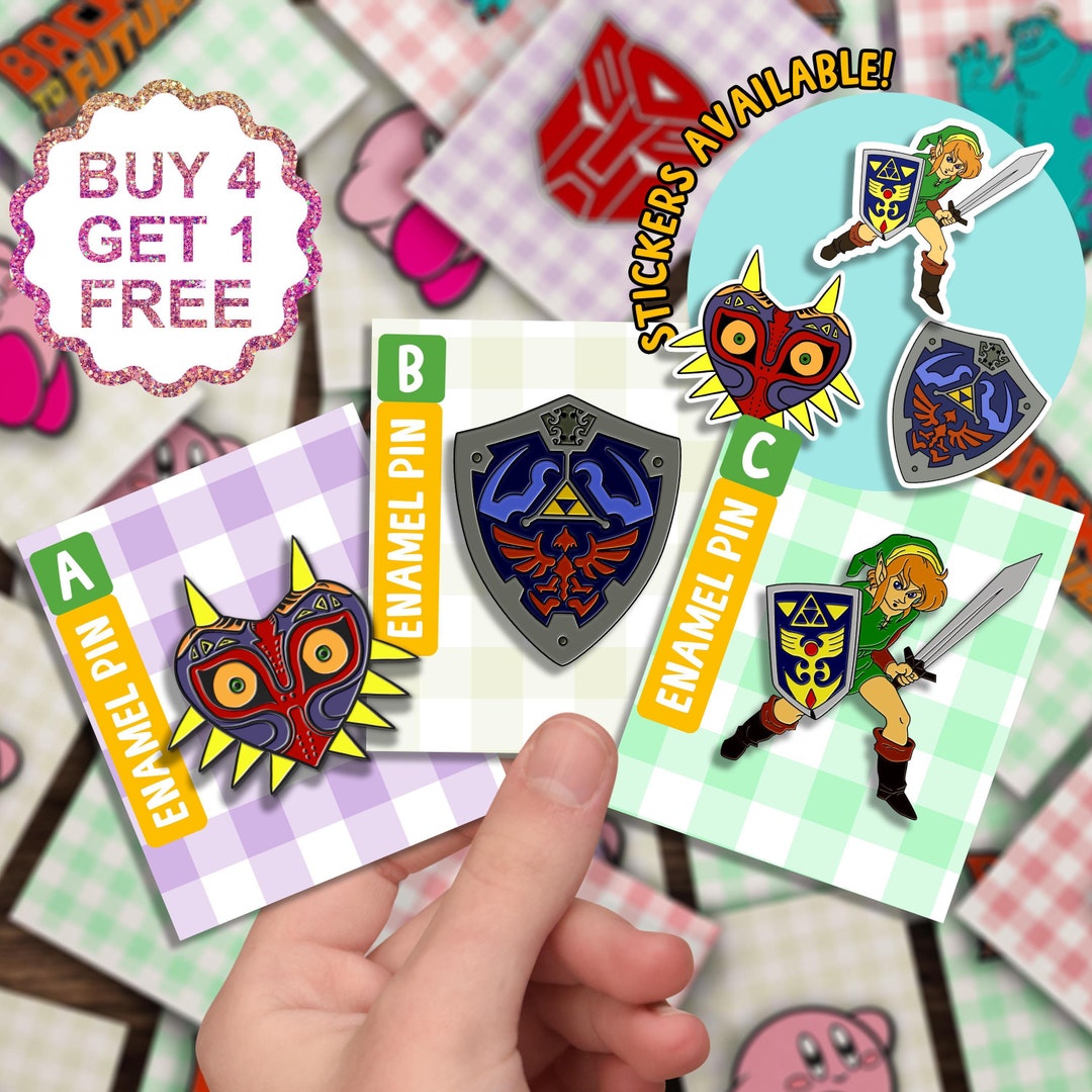 Zelda Enamel Pins Gift Set Role Play Game Gifts Funny Lapel Pin Bag ...