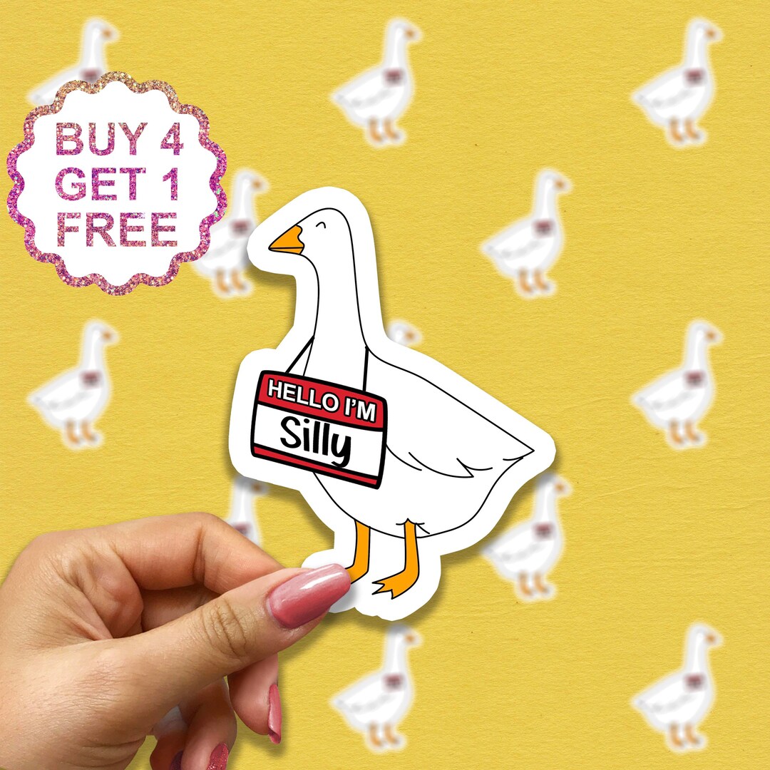 Silly Goose Sticker Funny Goose Stickers Goose Sticker Silly Goose ...