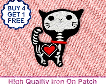 Skeleton Bone Dog Siberian Husky Iron on Patch - Etsy