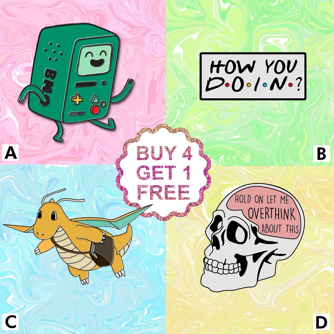 Beemo Robot Enamel Pin Friends How You Doin Enamel Pins Funny - Etsy
