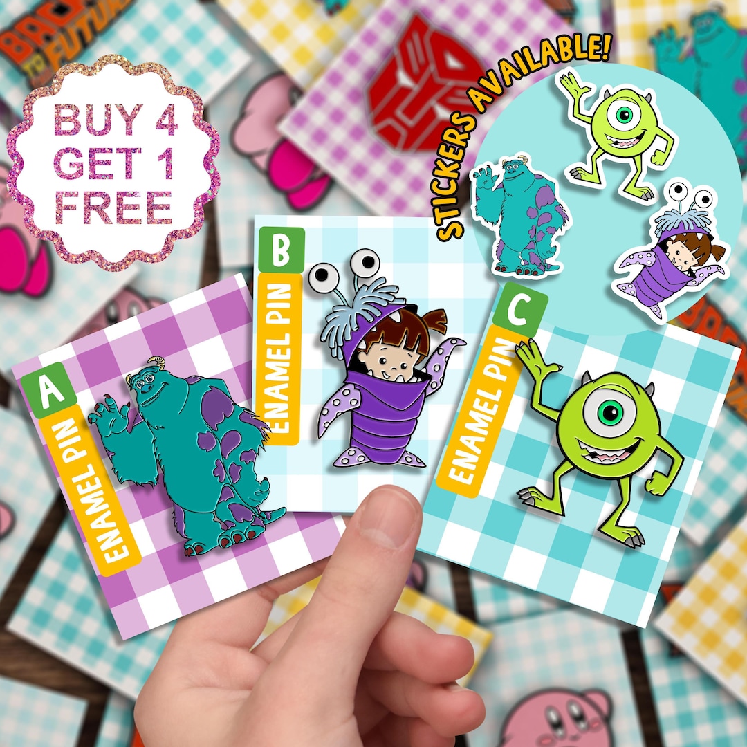 Mike Wazowski Cyclops Monster Enamel Pin Gift Set 90S Movie Gift Enamel ...