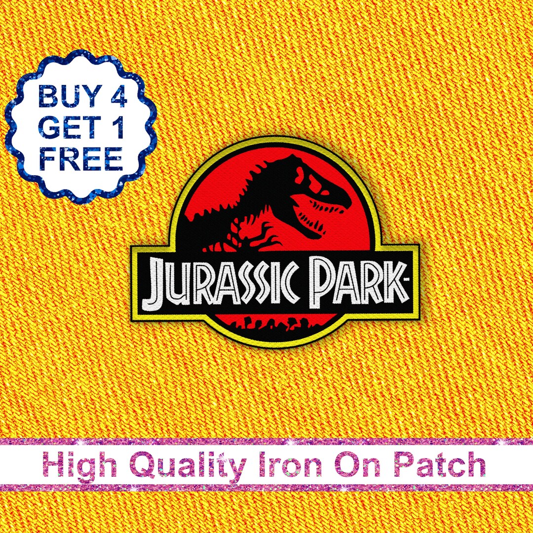 Jurassic Park Logo Patch Cute Dinosaur Patches Iron on Patch ...
