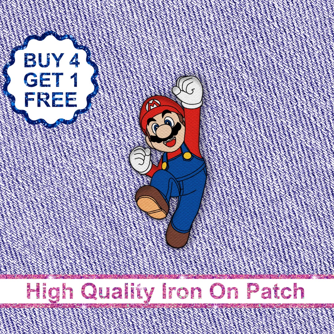 Mario Cool Patch Super Mario Kawaii Patches Iron on Patch - Etsy Australia