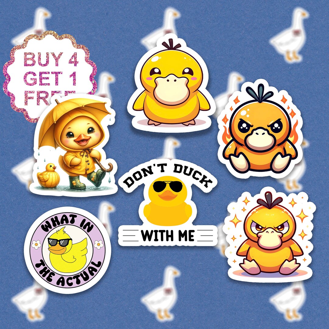 Duck With Knife Meme Funny Sticker Duck Laptop Sticker Ducks Gift ...
