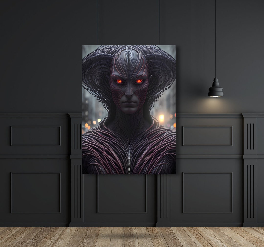 Red Eyed Alien - Digital Art Print | Digital Download - Etsy
