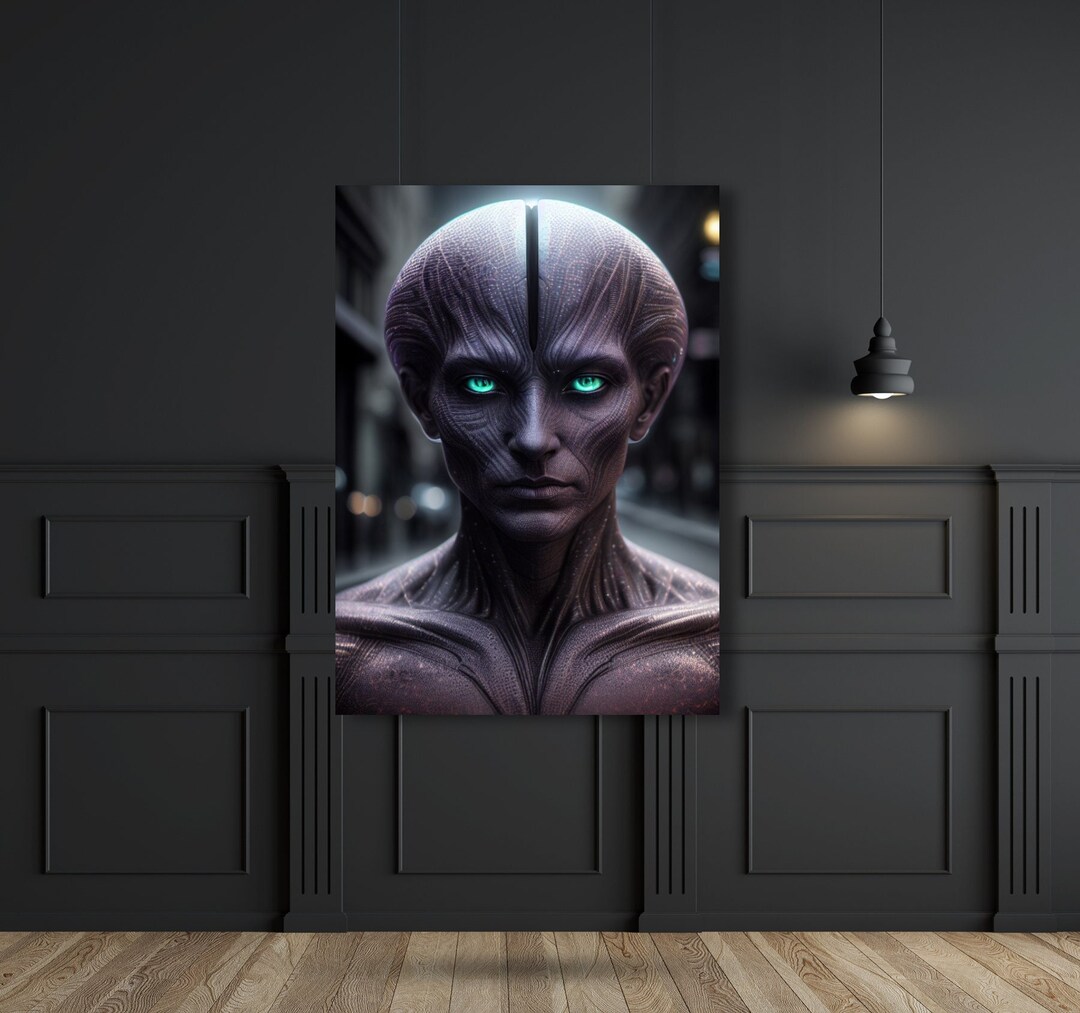Alien Closeup - Digital Art Print | Digital Download - Etsy