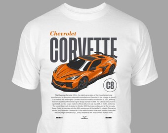 Corvette C8 New Racing Model Rear View Digirods Cartoon Car Short or ...