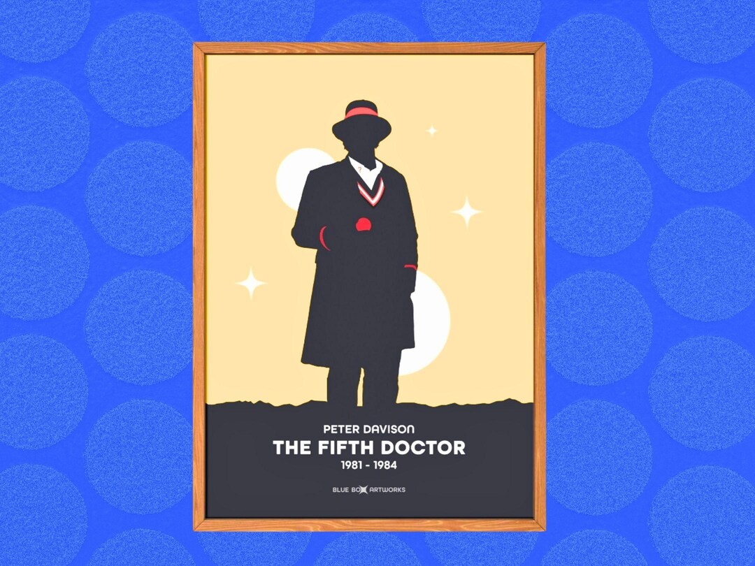 Doctor Who Art Print – 5th Doctor, A5 A4 A3 A2, Sci-fi Wall Art ...