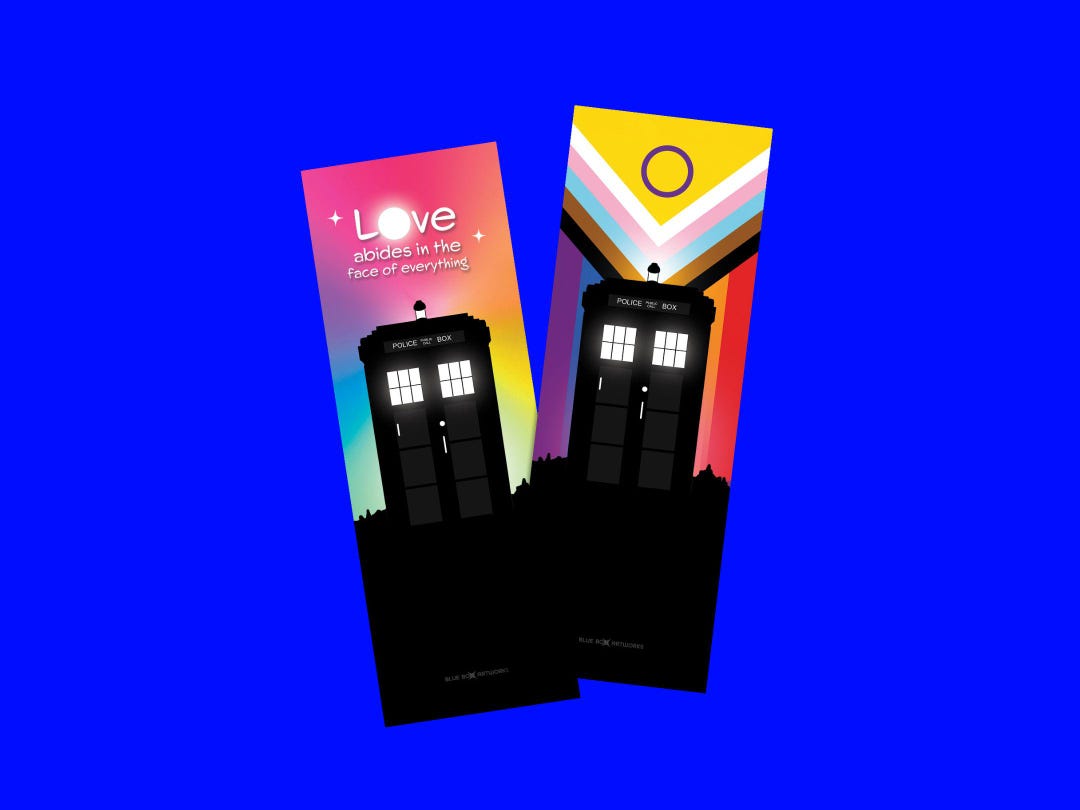 Doctor Who Bookmark – Pride TARDIS | Sci-fi LGBTQ+ Reading Gift for ...