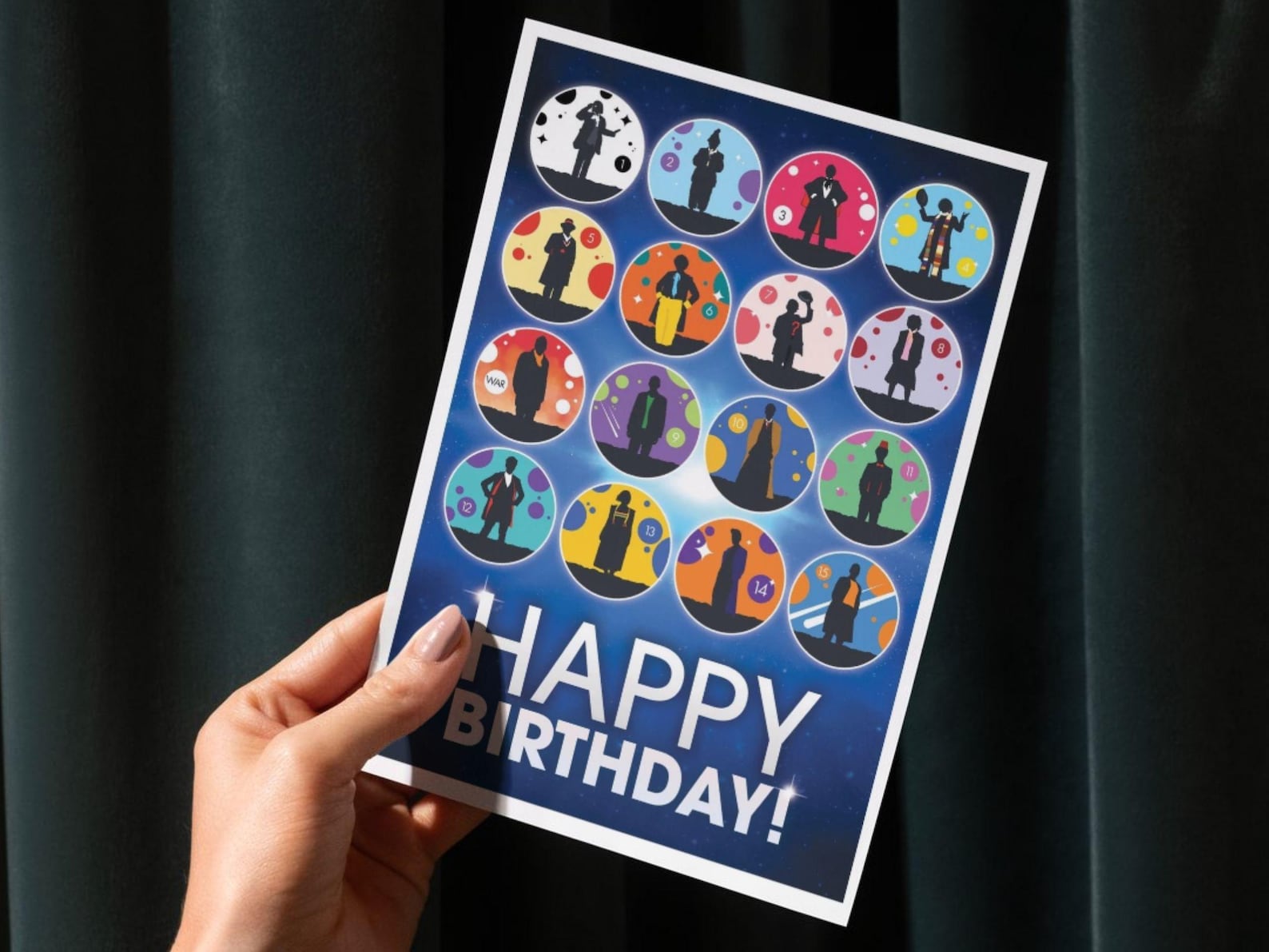 Doctor Who Birthday Card – Every Doctor Design, A5 Sci-fi Greeting for ...