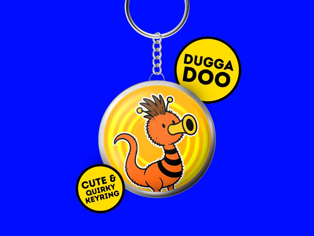 Doctor Who Keyring – Dugga Doo, Dr Who Fan Gift | Funny Whovian ...