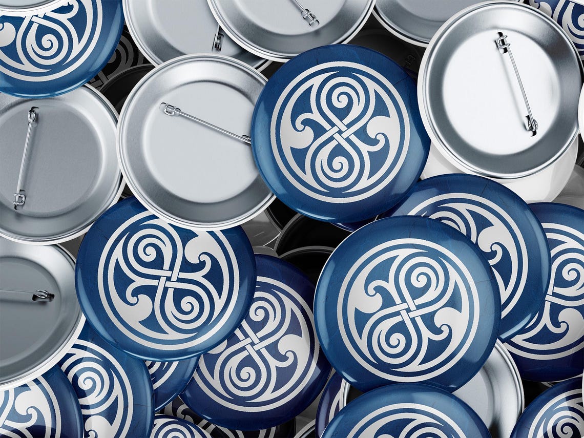 Doctor Who Pin Badge – Gallifrey | Omega, Rassilon, Time Lord, Master ...