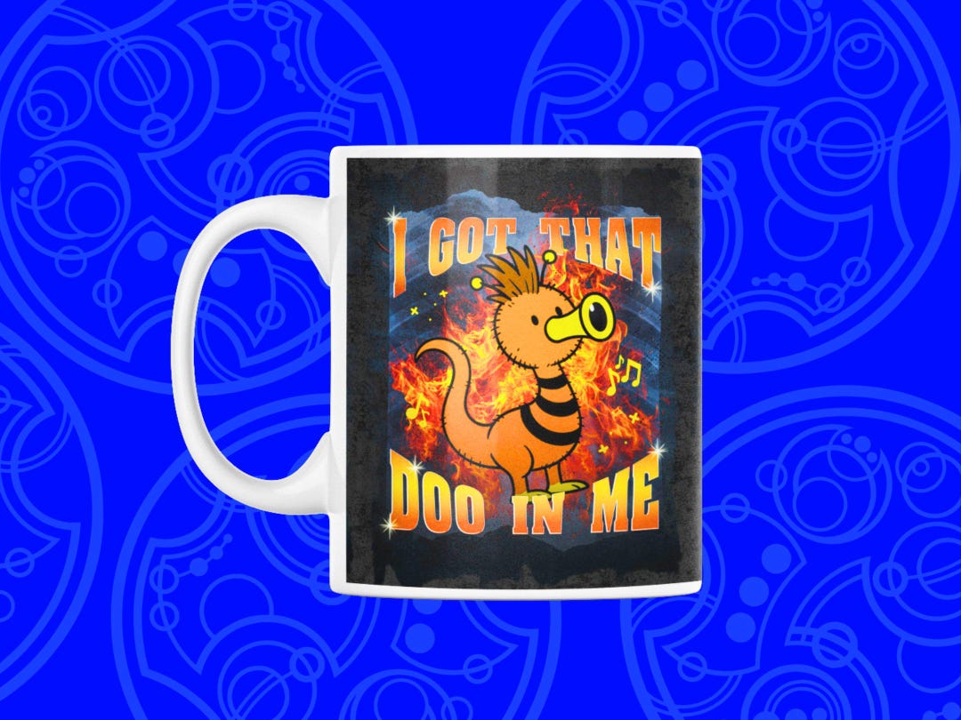 Dugga Doo Doctor Who Mug | Retro Bootleg Funny Ironic Whovian Cup ...