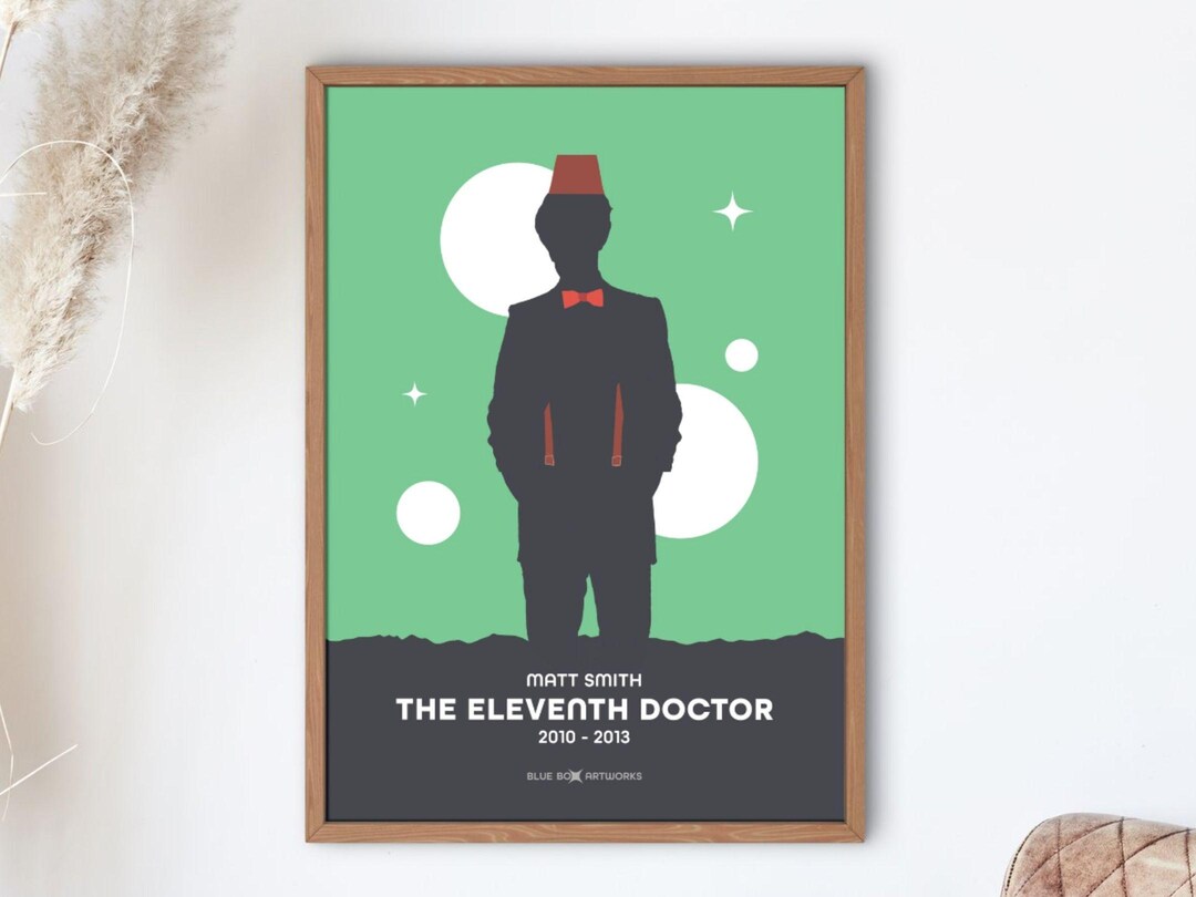 Matt Smith Eleventh Doctor Who Poster - Minimalist Print, 11th Dr Who ...