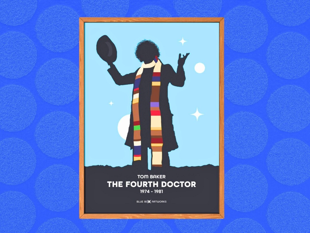 Doctor Who Art Print – 4th Doctor, A5 A4 A3 A2, Sci-fi Wall Art ...