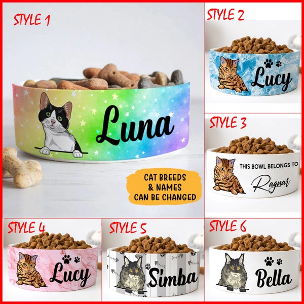 Cat Bowls - Etsy
