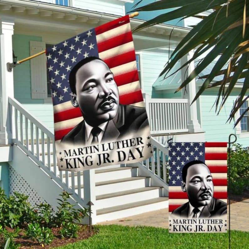 Martin Luther King Jr. Day Garden Flag, Martin Luther American Double ...