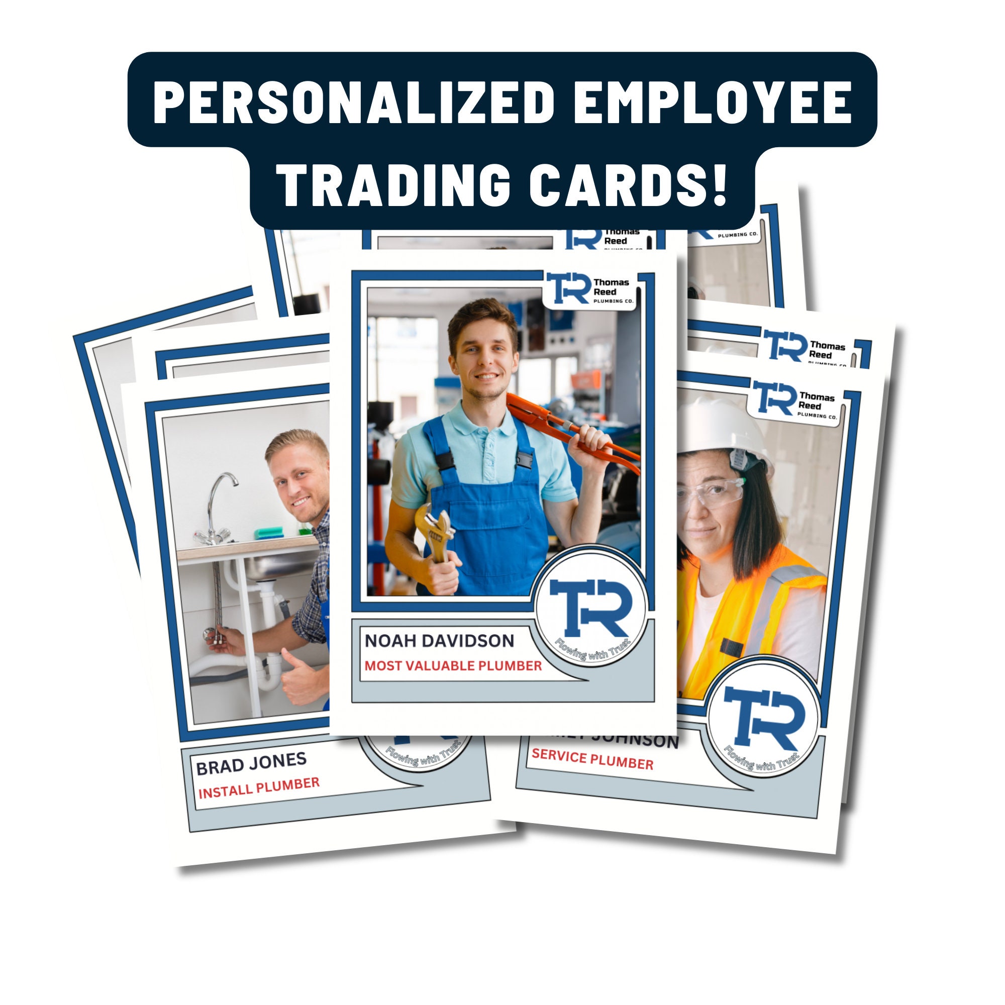 Custom Team Employee Trading Cards and Personalized Business Related ...