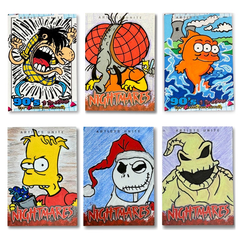 Custom Cartoon Art Sketch Cards by Cowabunga Johnny Commission - Etsy
