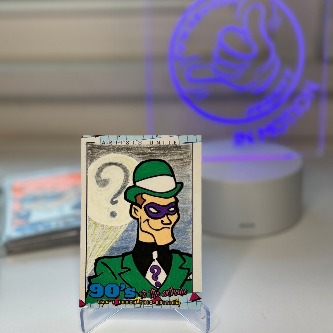 The Riddler From Batman the Animated Series Sketch Card - Etsy