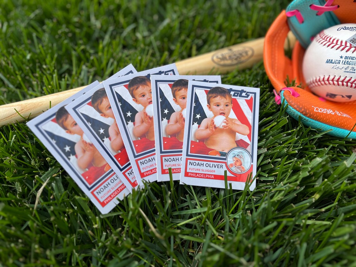 Baseball Card for 1st Birthday RC, Rookie of the Year, Future Slugger ...