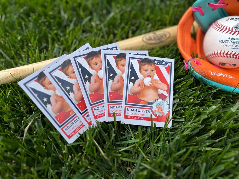 Baseball Card for 1st Birthday RC, Rookie of the Year, Future Slugger ...