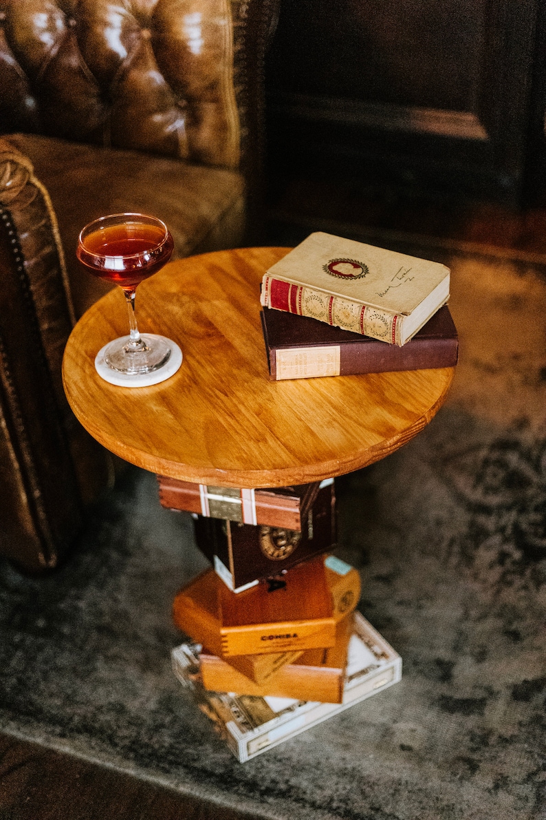 Cigar Box End Table Light Top - Etsy