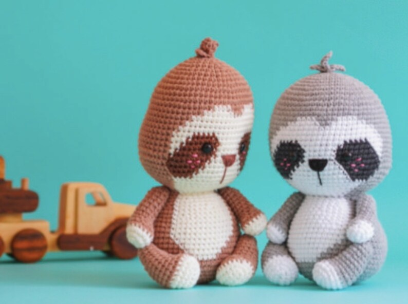 Amigurumi Crochet Baby Sloth PDF - Etsy
