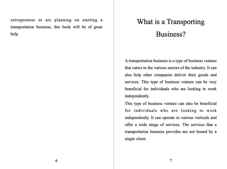 Transport Business Ebook - the Ultimate Guide to Know How to Start a ...