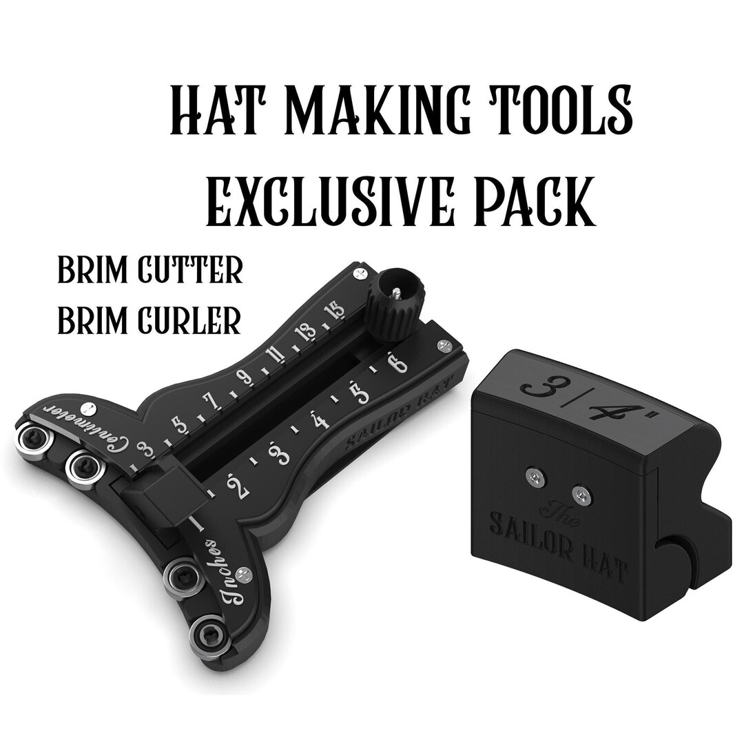 Hat Makers Tool Set 2 - Hat Tools - Brim Curler - Felt Fedora Hat Brim ...