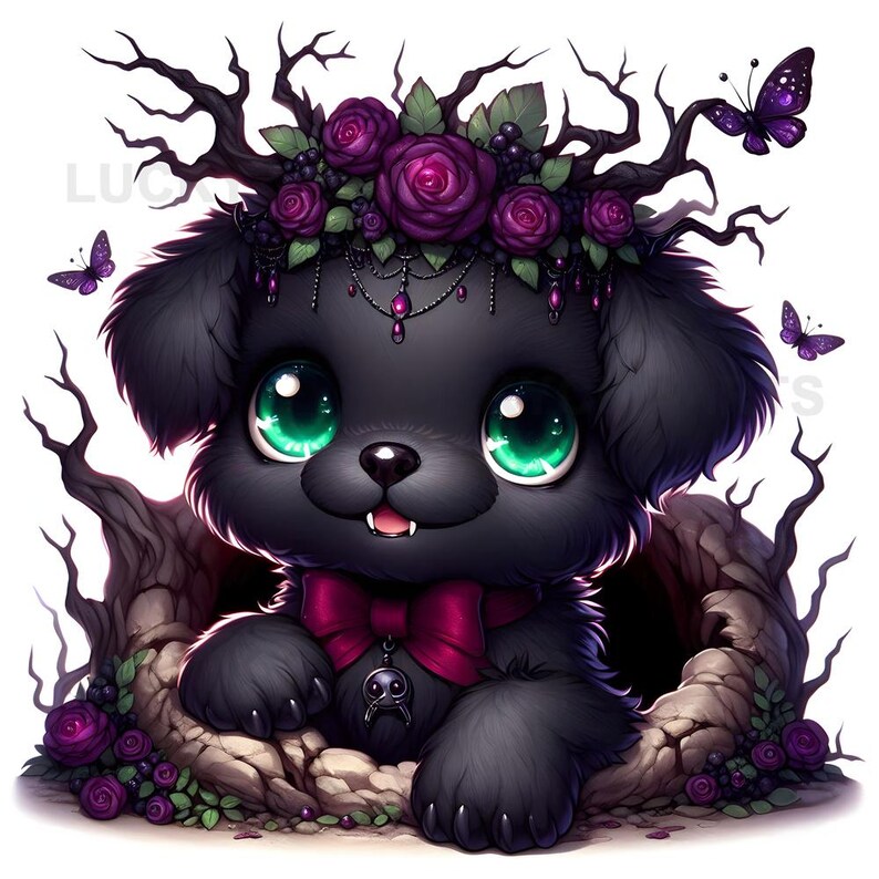 Halloween Puppy Clipart Set of 10 JPEG, Cute Dog Digital Art, Spooky ...