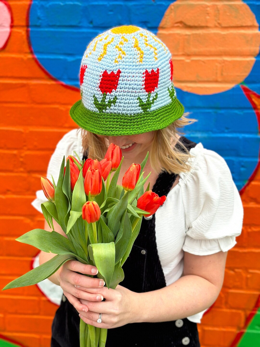 Crochet Tulip Field Bucket Hat Pattern (PDF) - Etsy