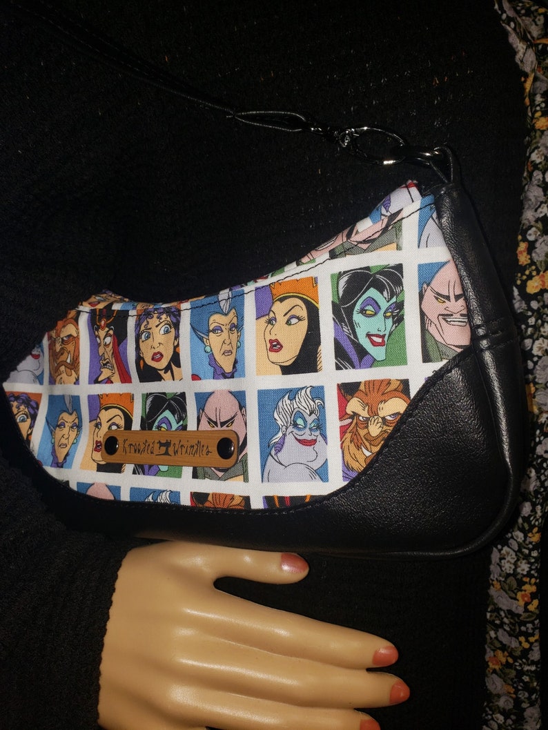 Evil Villains Bad Guys Animated Squares Black Shoulder Bag - Etsy