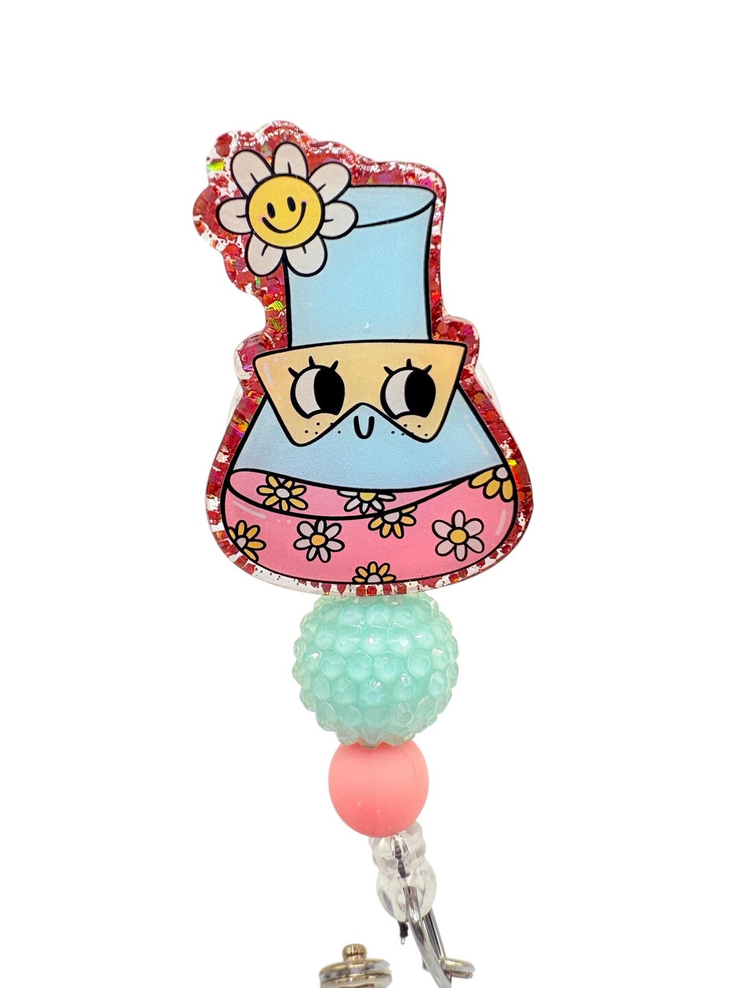 Lab Beaker Badge Reel - Etsy