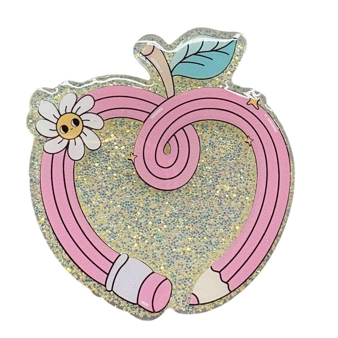 Teacher Apple - Pin / Magnet / Flatback / Badge Reel - Etsy