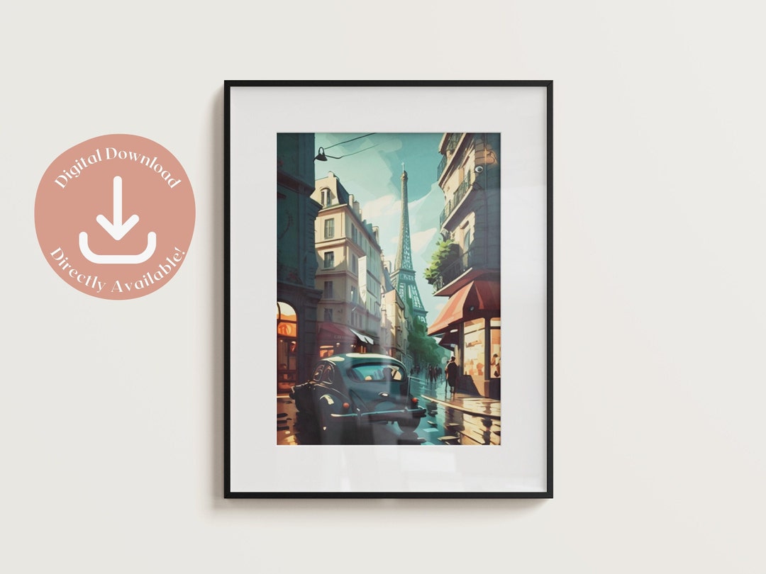 Paris Pixar-style Printable Wall Art Pixar-inspired Digital - Etsy