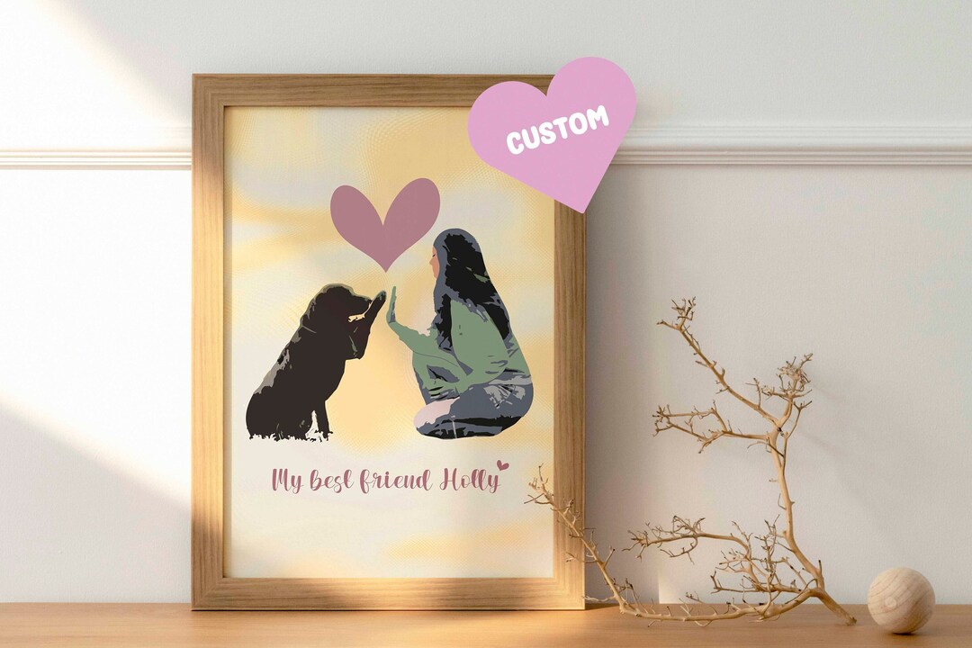 Custom Dog Wall Decor, Gifts for Dog Lovers, Digital Art, Personalized ...