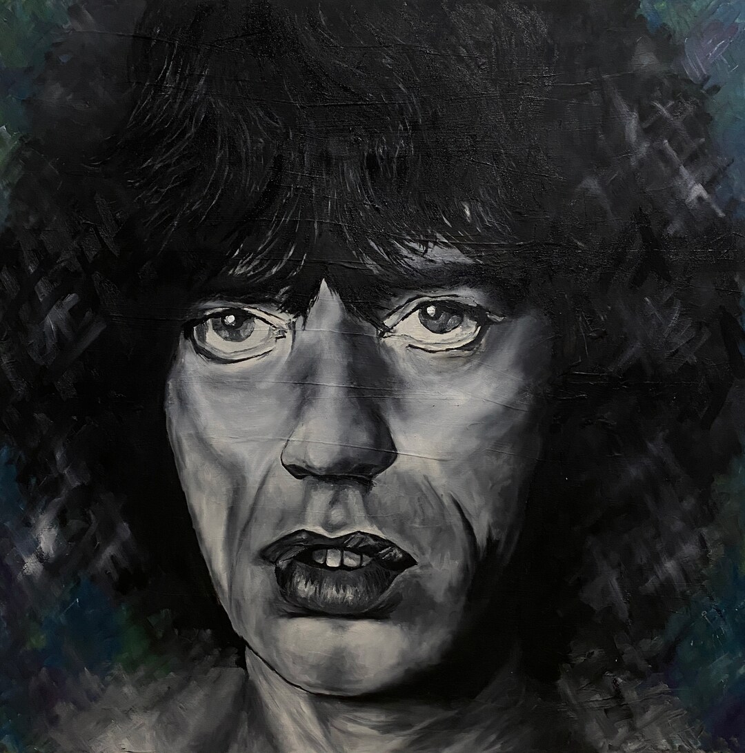 Title: 'MICK JAGGER' / Original Portrait Painting / Modern Hand-painted ...